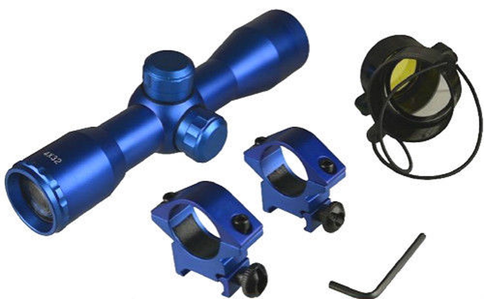 Red Dot & Laser Scopes Anodized Blue Color 4X32 Compact .223 .308 7 ...